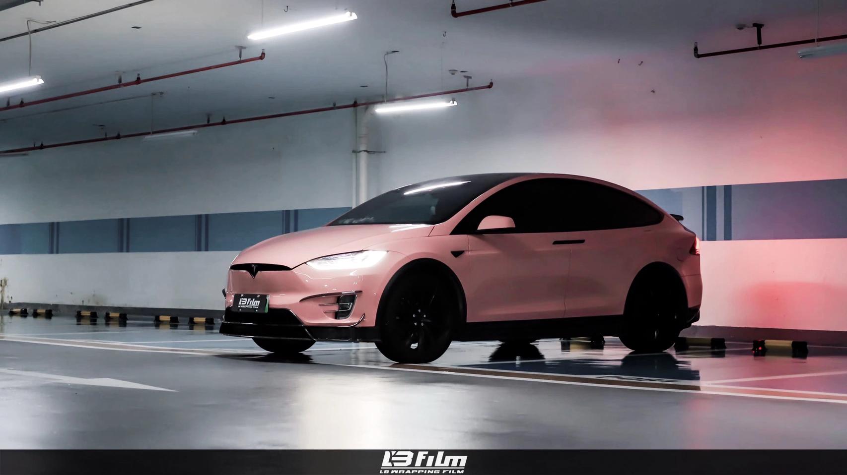 Tesla LB color changing film highlights Peggy powder, sweet in the ...