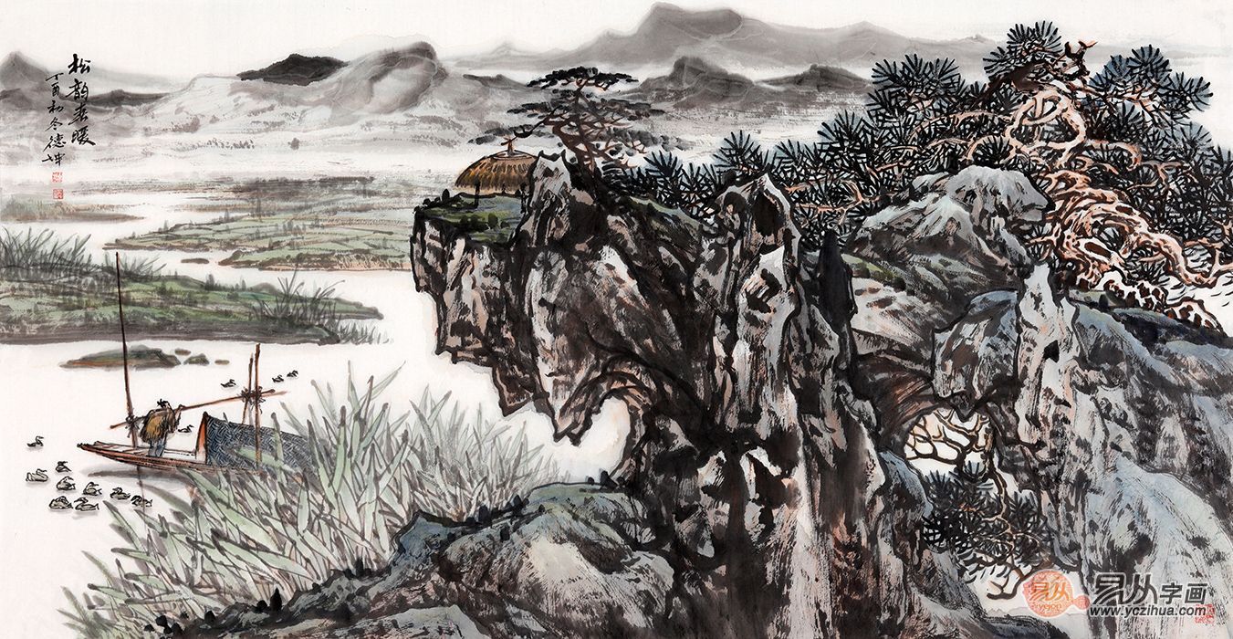 Lin Dekun's exquisite landscape paintings are atmospheric and high-end ...