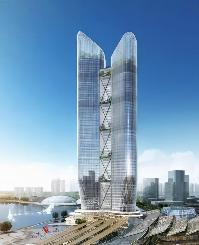 Invested and constructed by Singapore, the tallest building in Huangpu ...