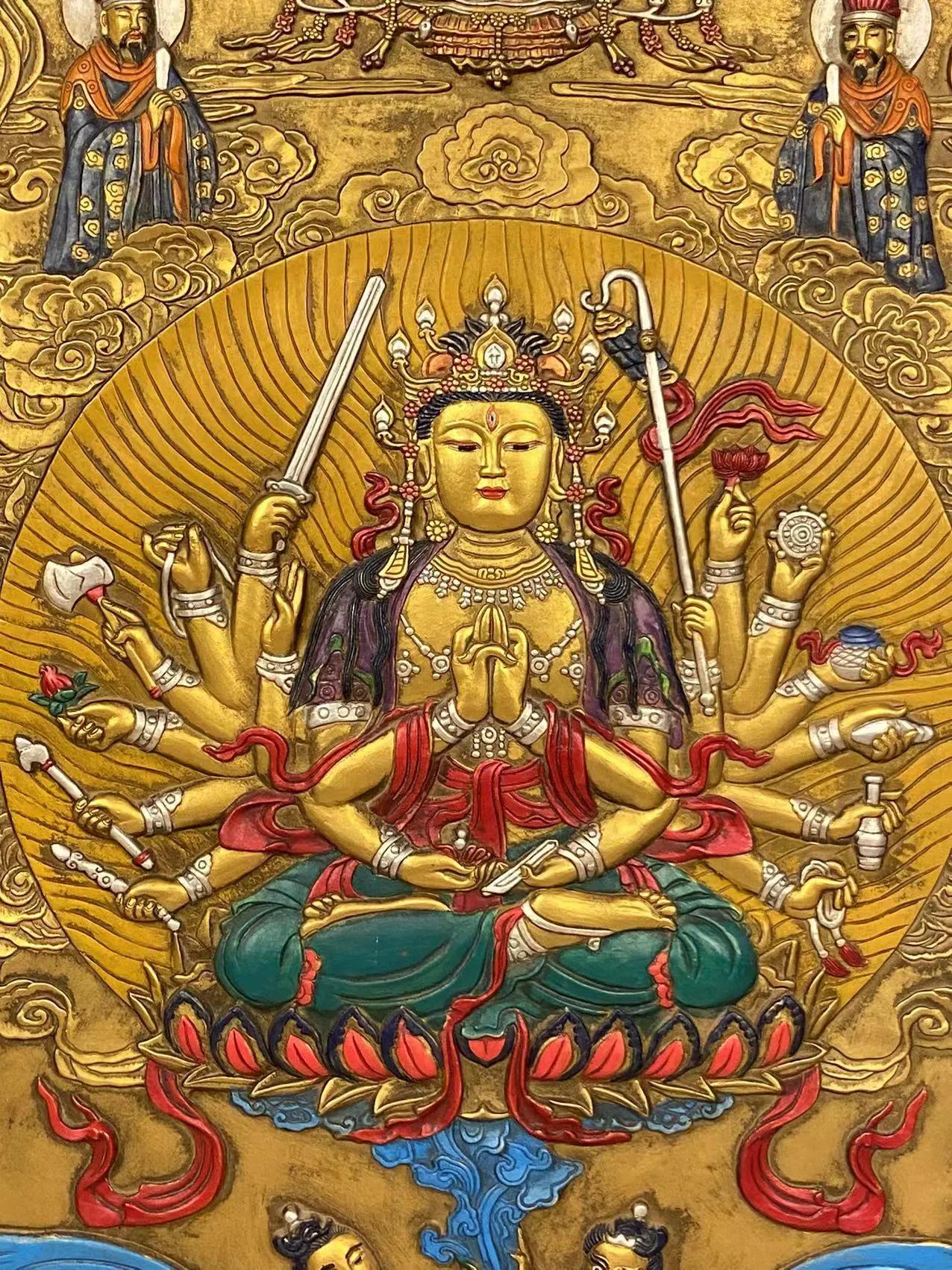 Zhunti Bodhisattva Bronze Bodhisattva exquisite lines, smooth open face ...