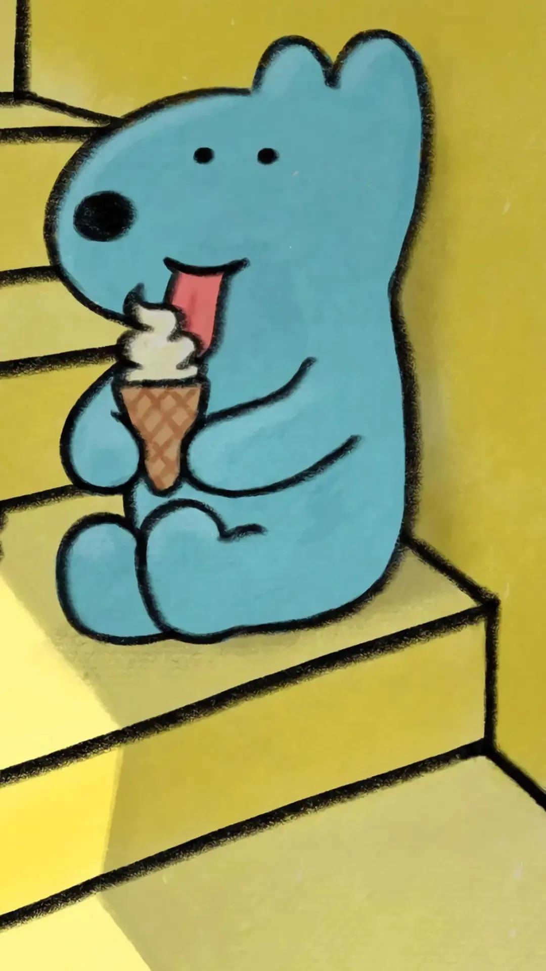 Strange and cute blue dog wallpaper - iNEWS