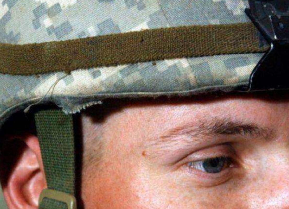 The helmet can't stop the bullets. A shot is a big hole. Why does it ...