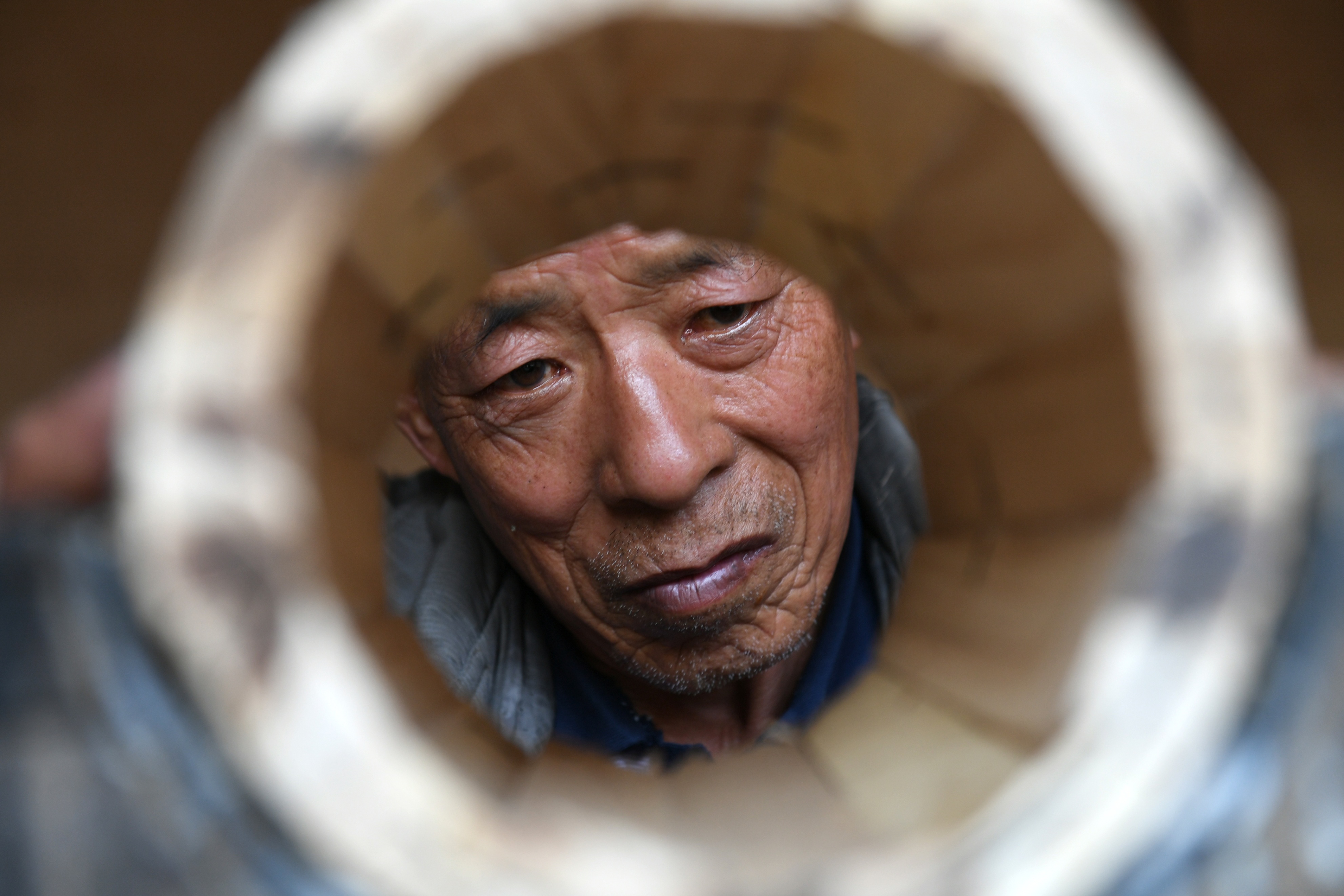 The ancient rare old man lives alone in a small mountain village, and ...