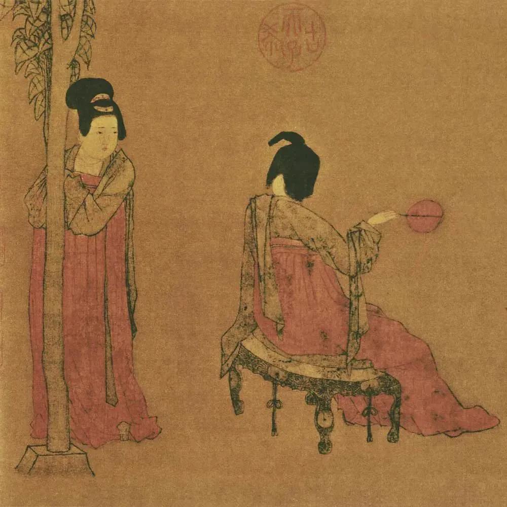 Tang Zhou Fang's "5 Pictures of Ladies in the Tang Palace" in the full ...