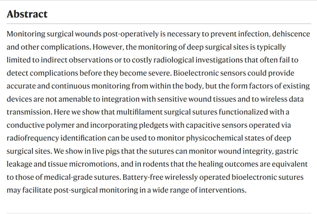 The NUS team invented smart sutures to detect deep postoperative wound ...