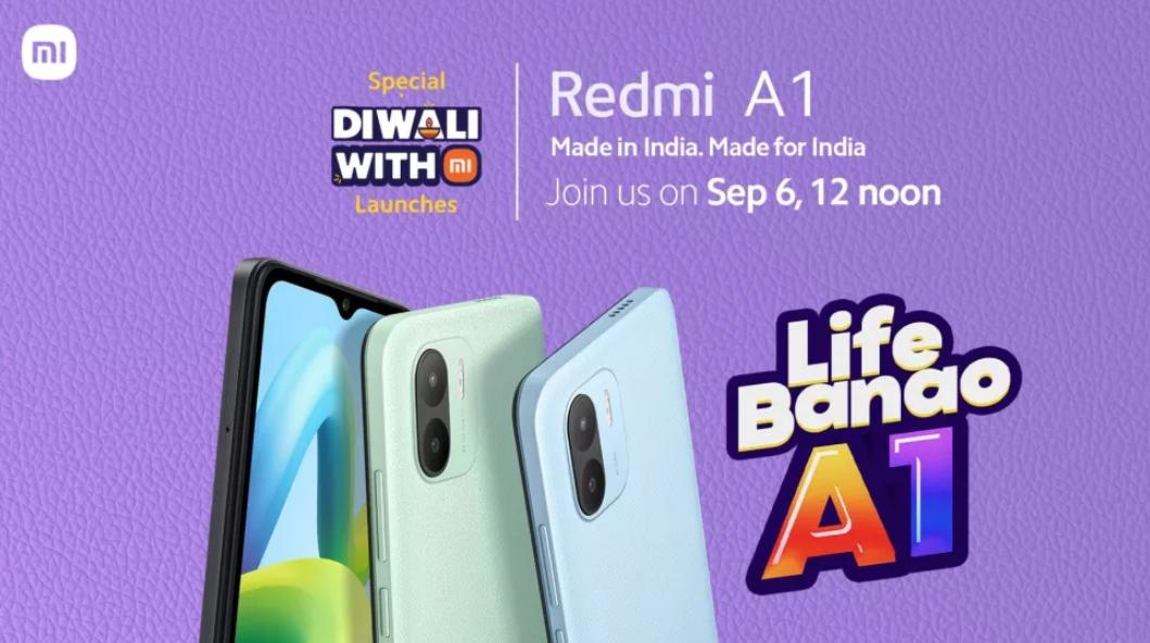 Redmi A1 to be launched in India on September 6, powered by MediaTek ...