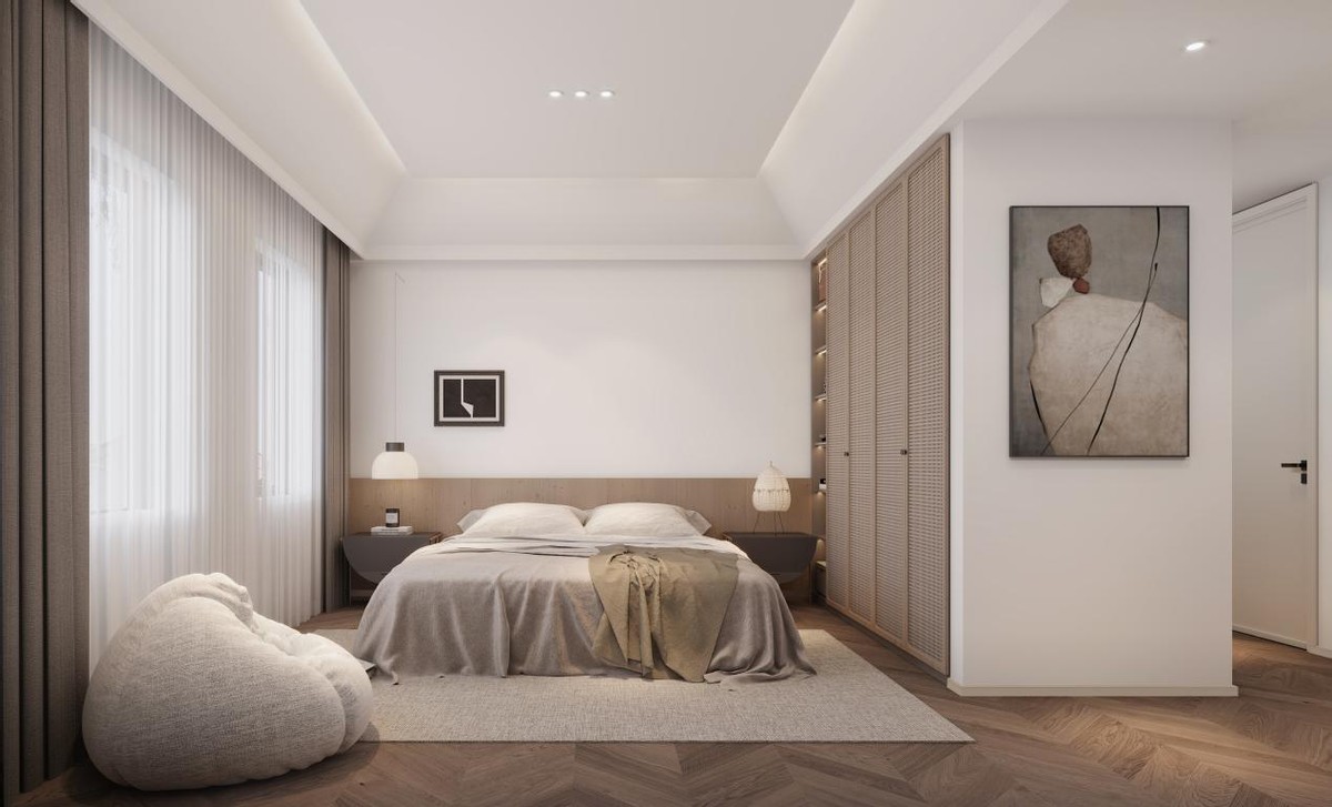 210㎡ modern minimalist style, bright and capable and unique calm home ...