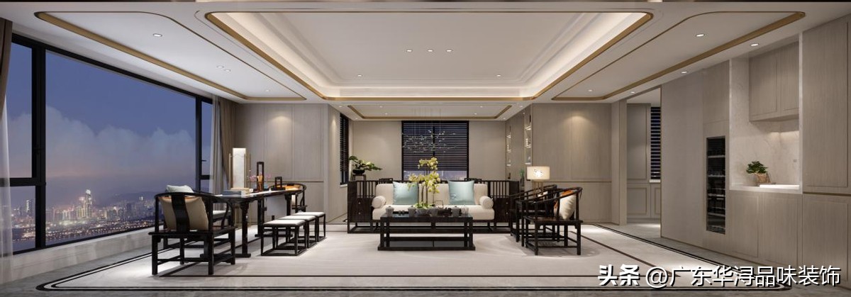 158 square meters of Chinese style decoration, elegant and trendy ...