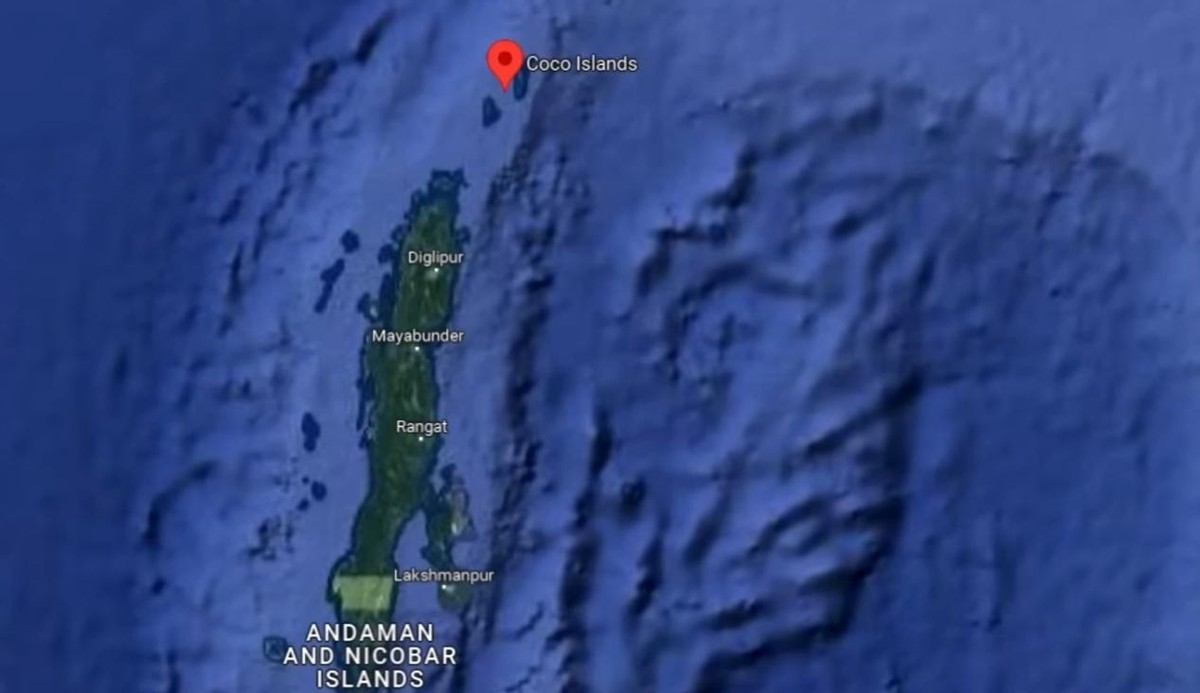 Western satellites over the top of Myanmar, on the Koko Islands leased ...