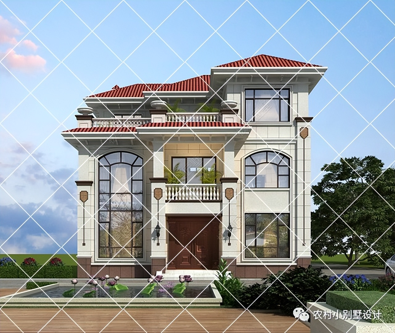 120 square meters simple European three-story self-built villas, 25 ...