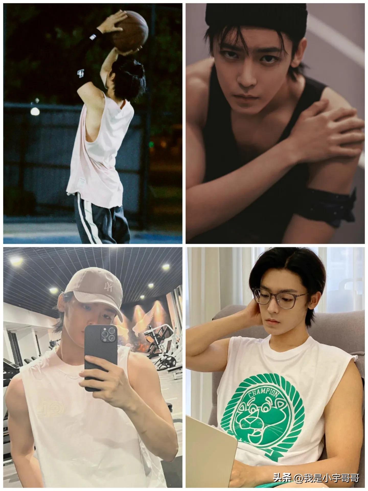 Hou Minghao's photo of Hong Kong style white shirt is released, adding a touch of retro under ...