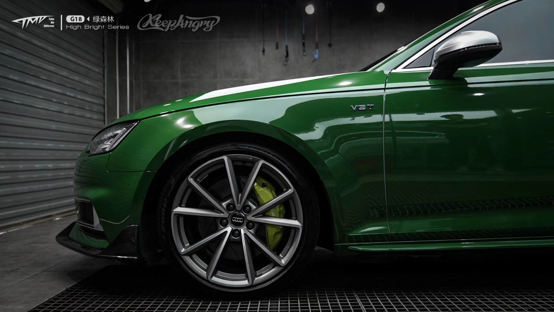 This green is too dazzling, TMD tide brand Audi S4 forest green color ...