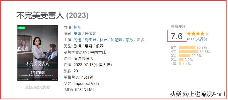 "Imperfect Victim" ends with 7.6 points: Zhao Xun is permanently disabled, the reality version ...