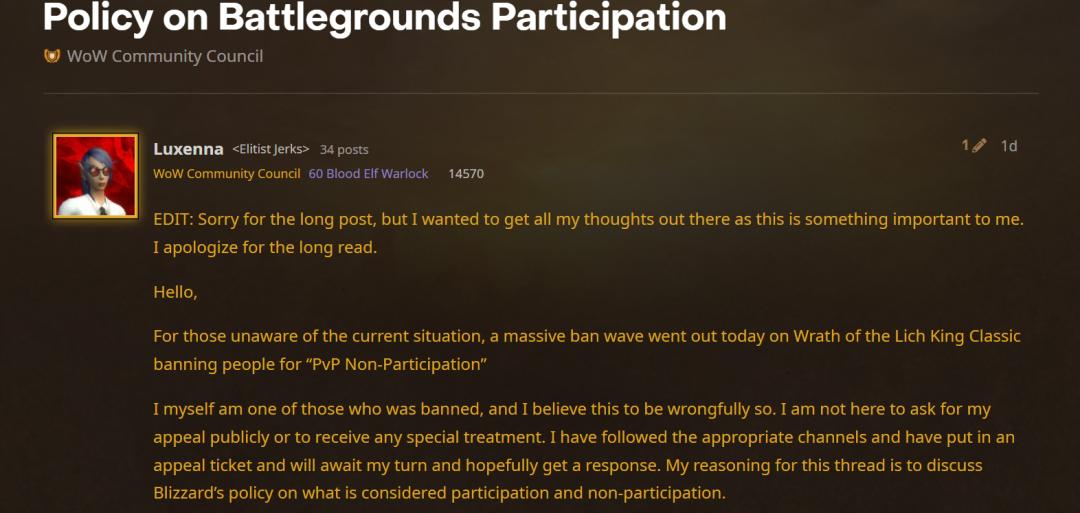 World of Warcraft WLK nostalgic: Blizzard bans Okuyama on a large scale ...