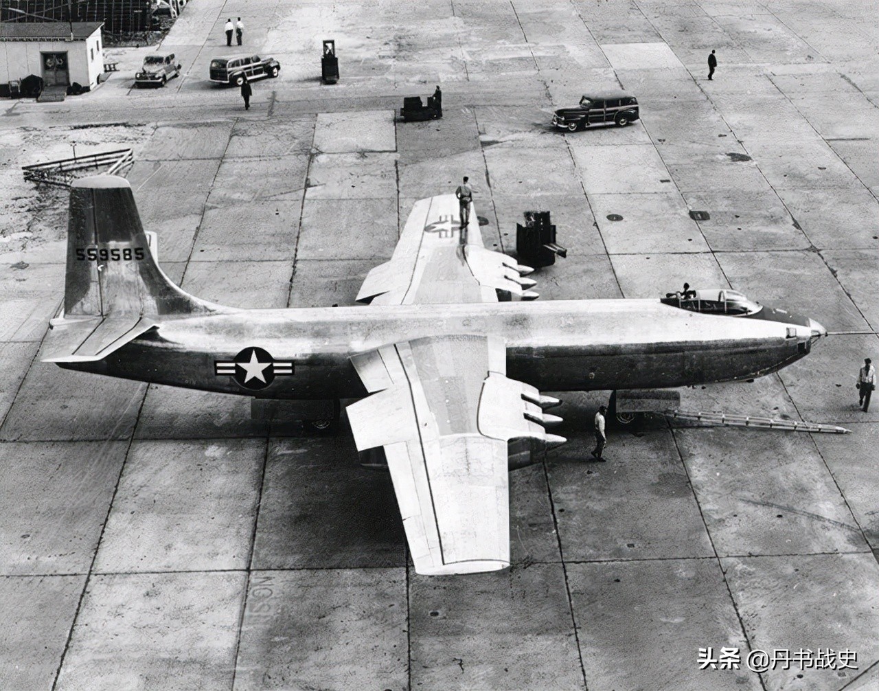 The American Martin XB-48 jet bomber, the product of the intersection ...