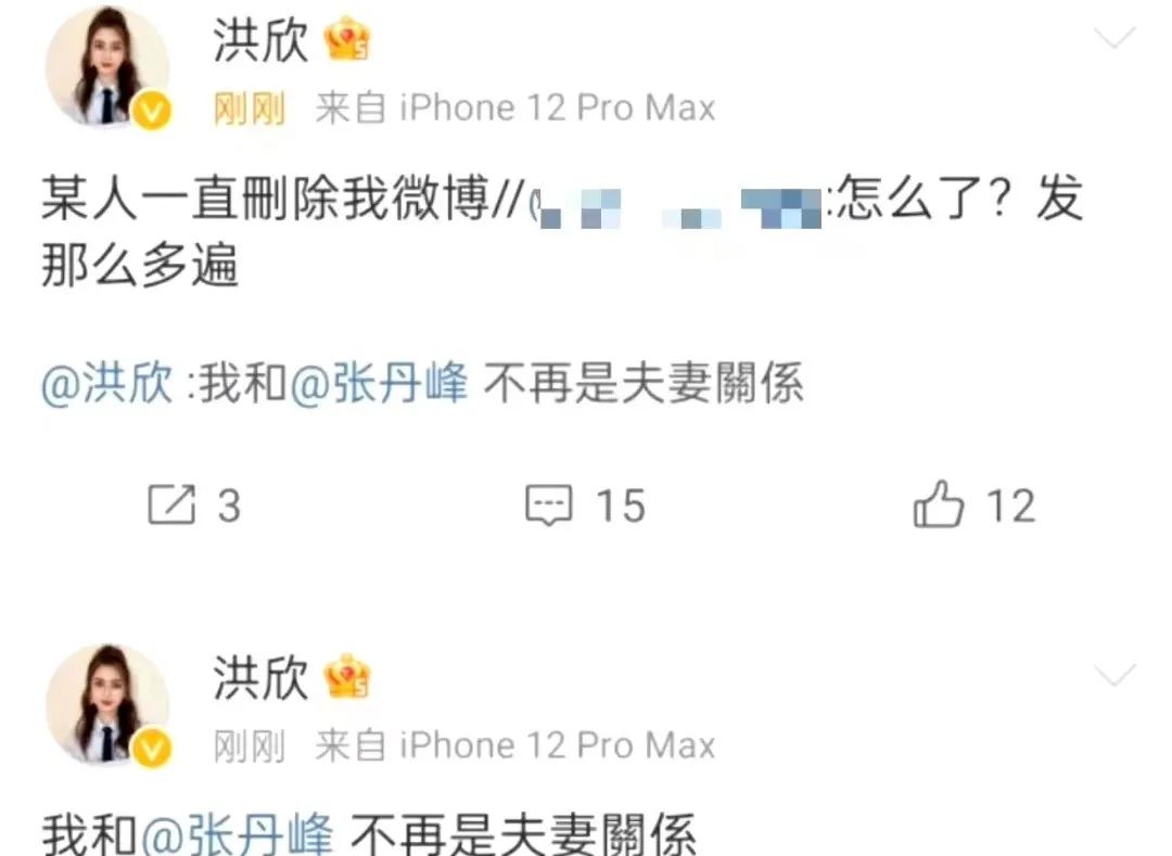 Hong Xin and Zhang Danfeng officially announced their divorce, congratulations to the goddess ...