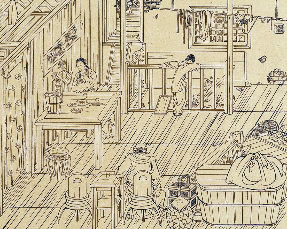 Using line drawing to draw classic literary masterpieces, Cao Han ...