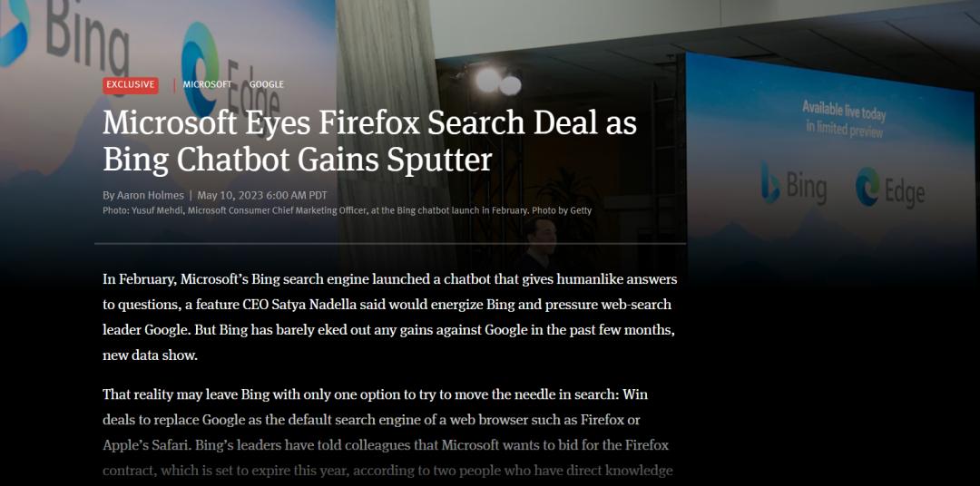 Microsoft Bing "wars" Google: competing for Firefox's default search ...