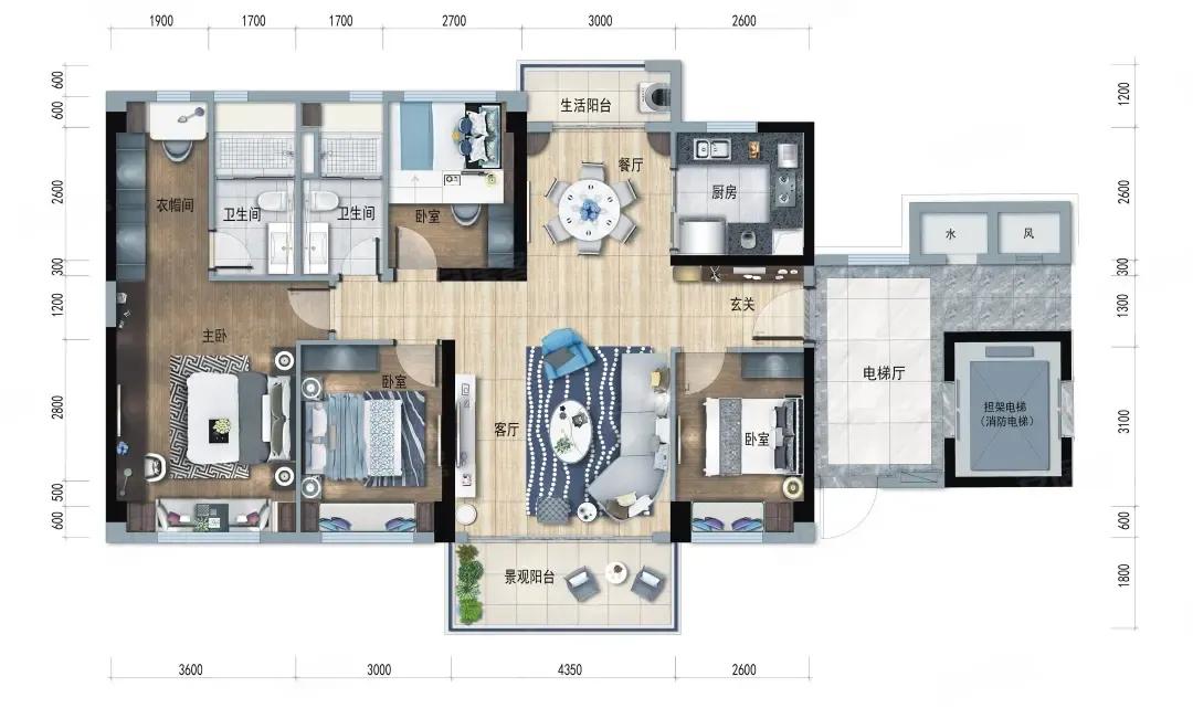 The 141-square-meter small and fresh apartment is a garden when you ...