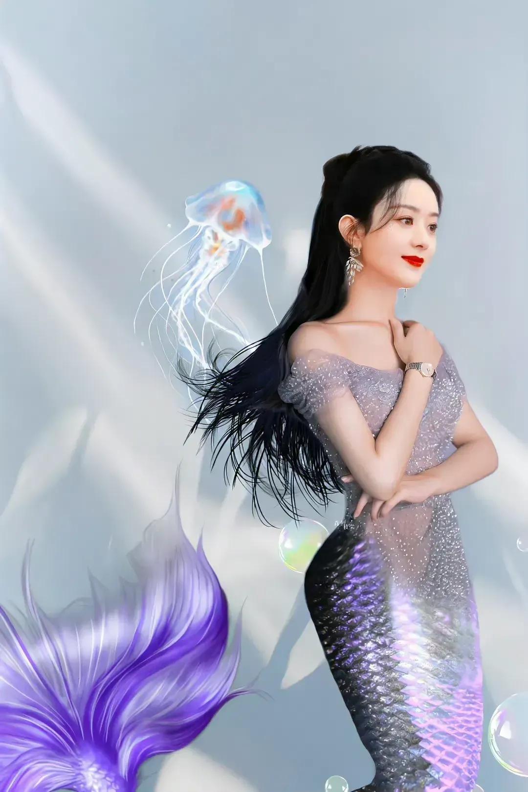 Zhao Liying turned into a mermaid, which one do you like, take it home ...