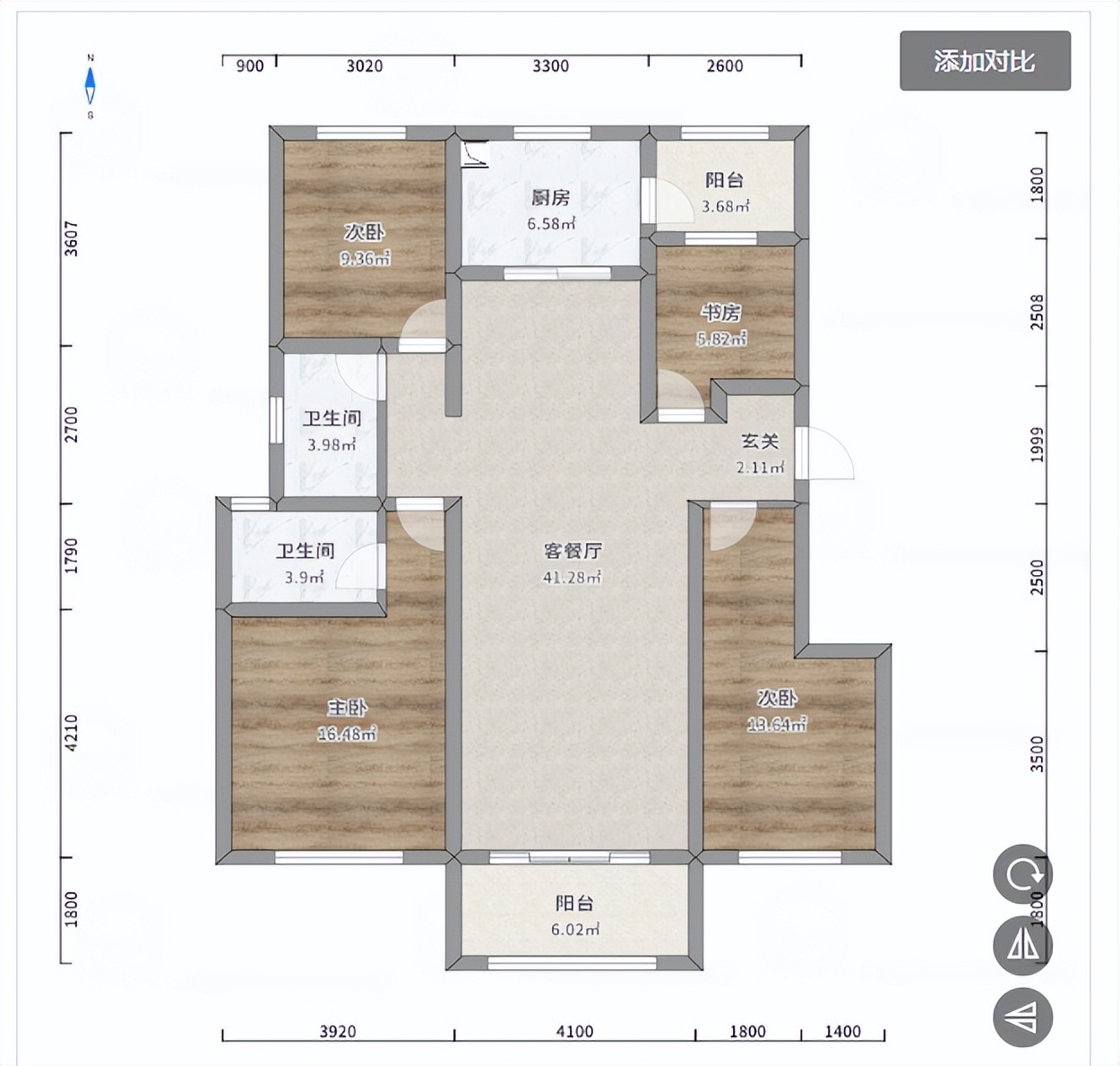 140 square meters simple style three-bedroom, the bedroom can store ...