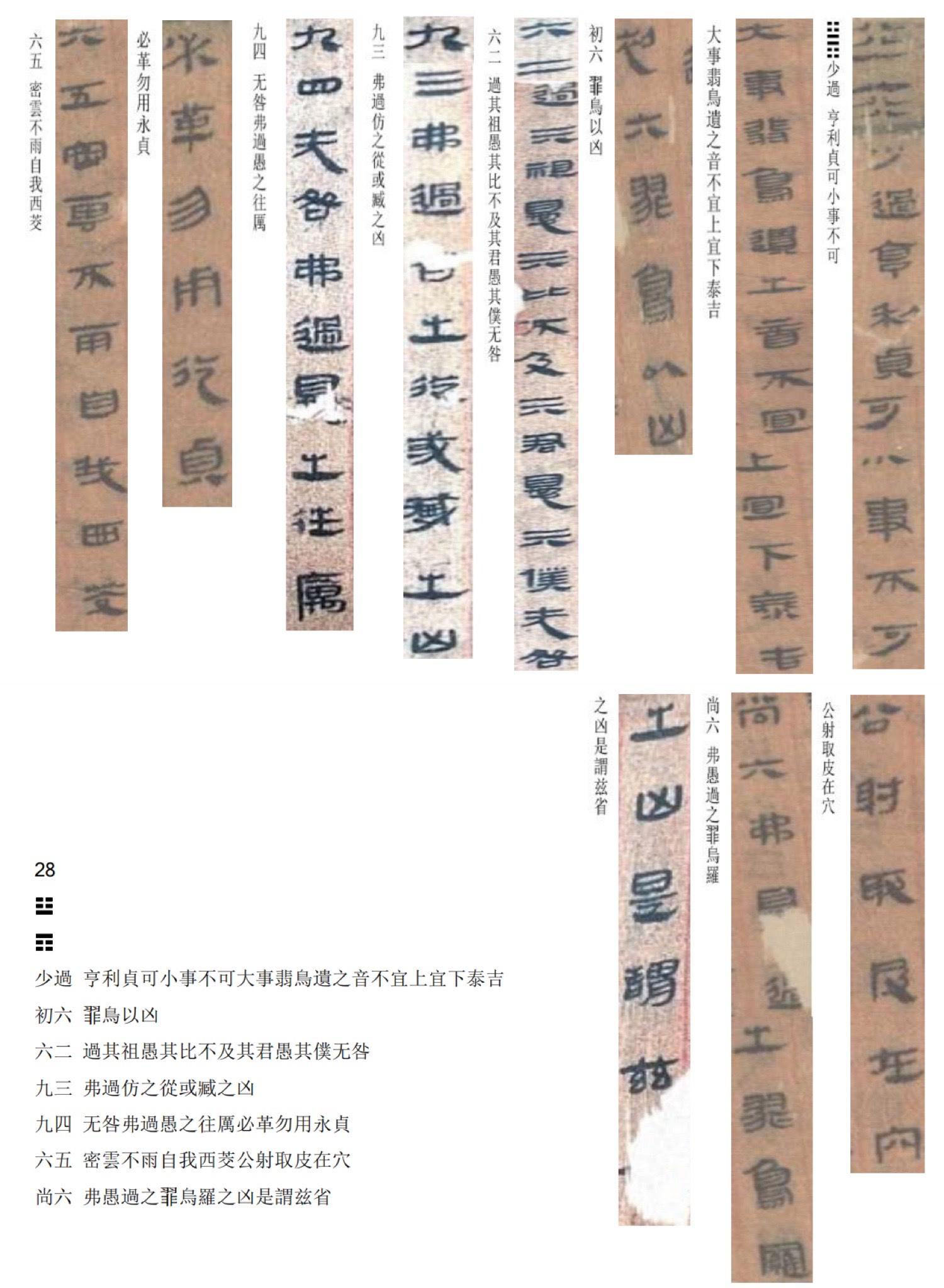 (Arranging) Comparison between the present "Book of Changes" and the ...