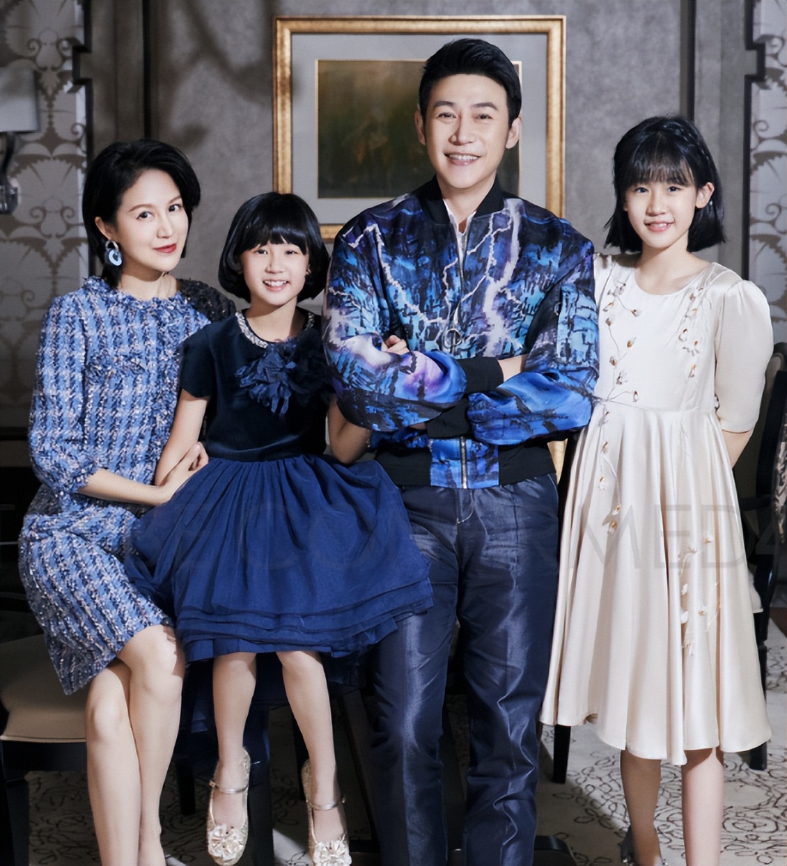 Lu Yi's father and daughter took a photo shoot, the daughter's thin ...