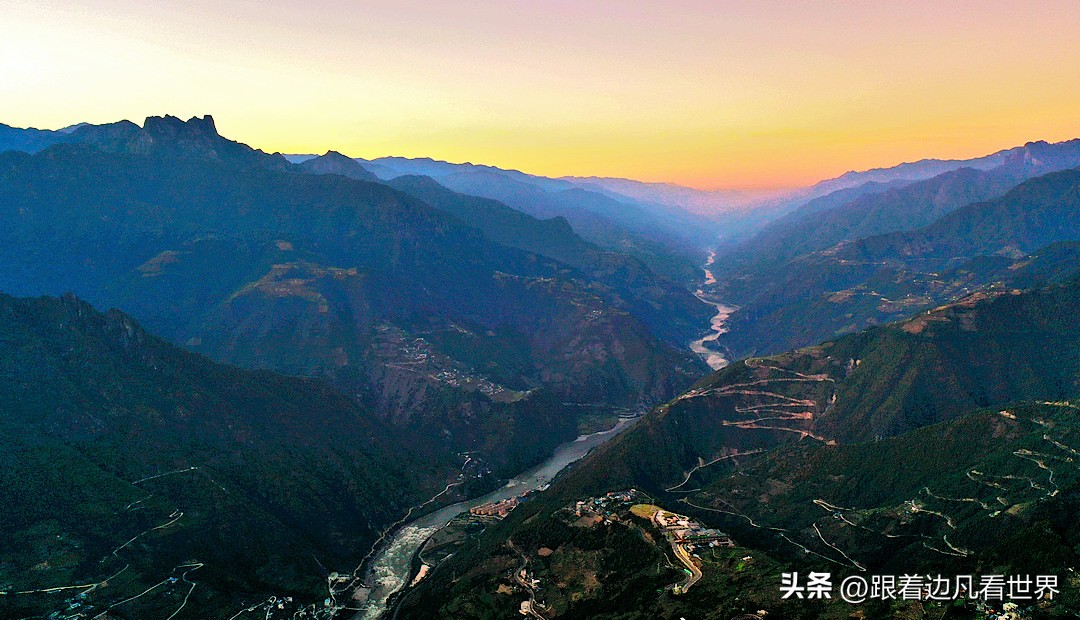 Walking into the Nujiang River: Aerial Photography of Laomudeng Village ...