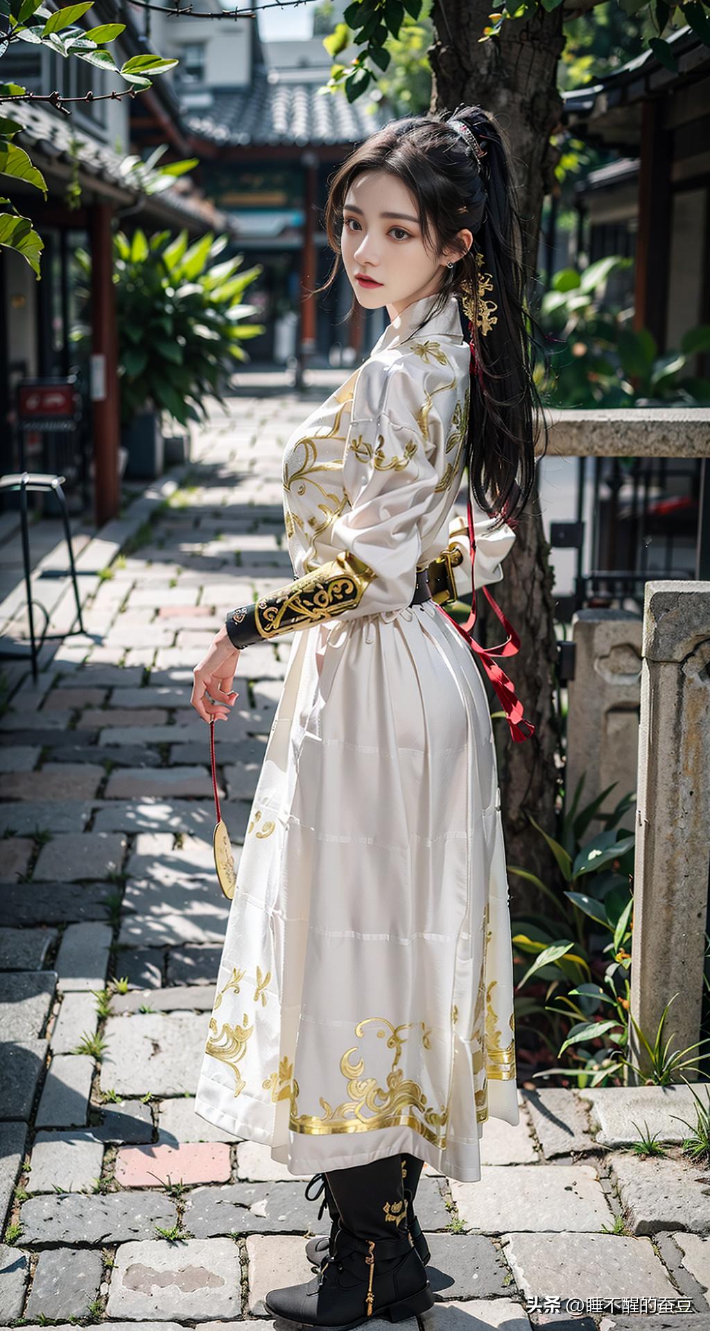 AI painting, stunning in Jinyiwei Feiyu's costume, a charming young ...