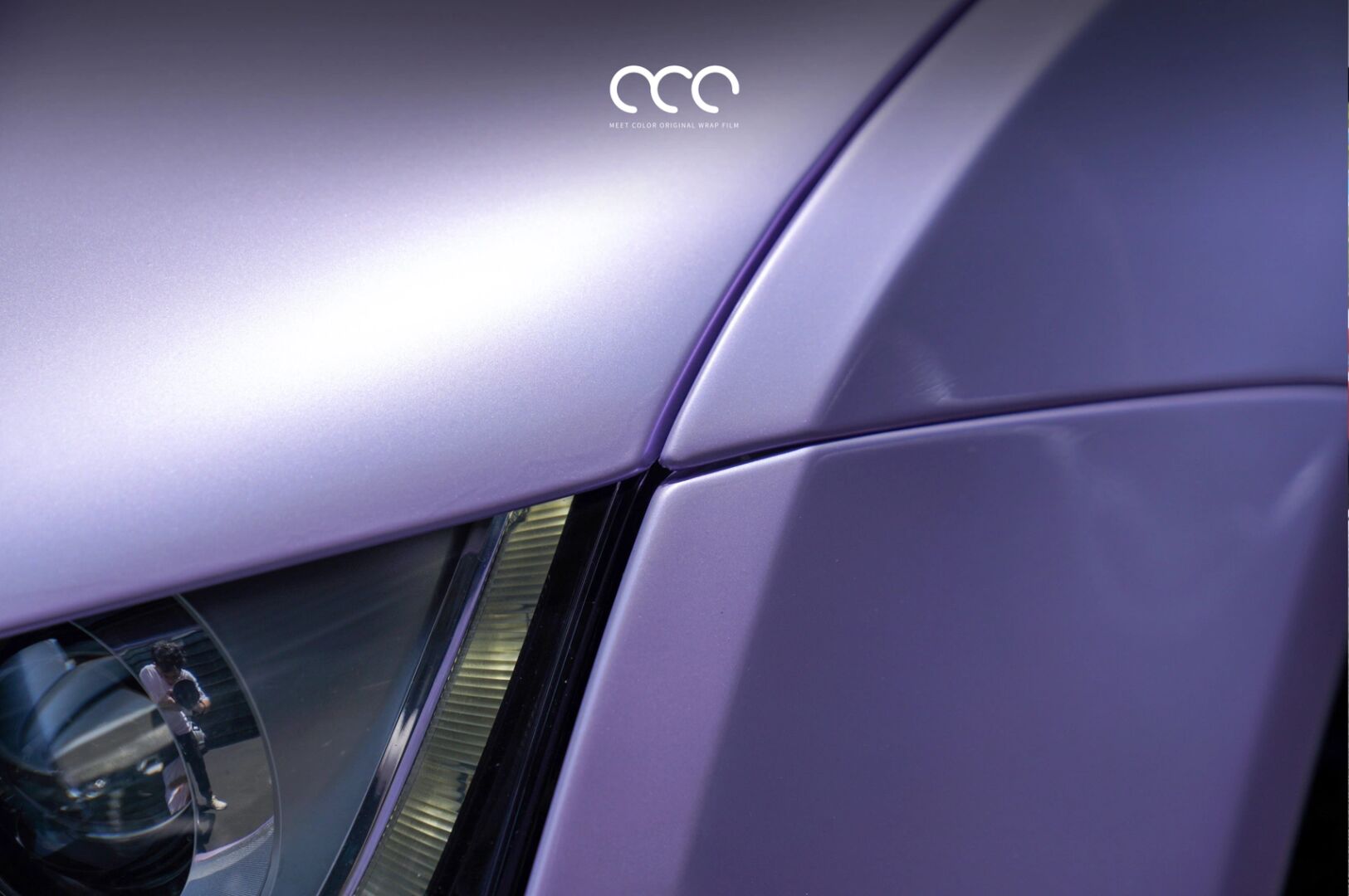 Audi diffuse color changing film gradient bright silver magic purple, a ...