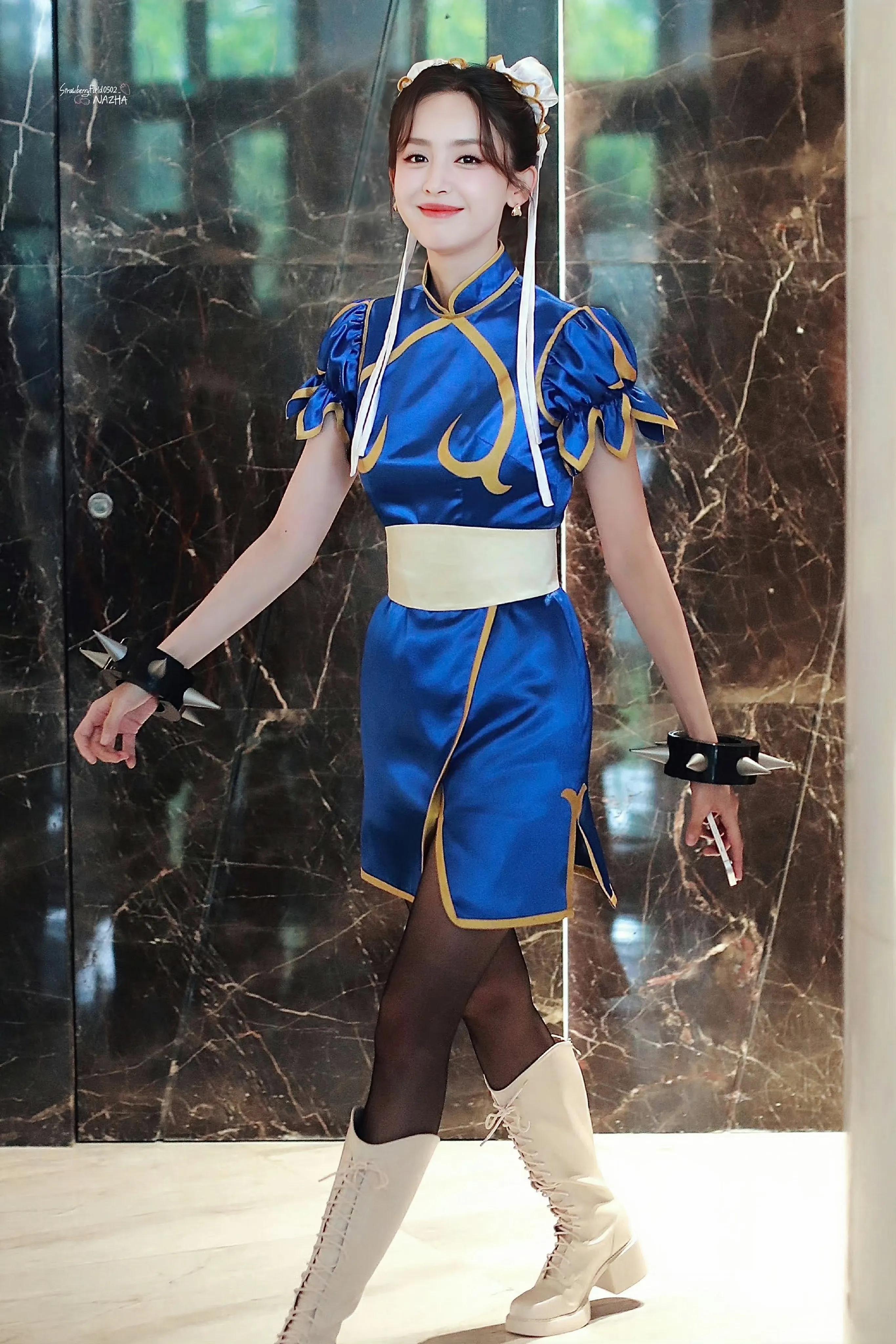Seeing Nazha's cosplay Chunli, netizens said that they really want to ...
