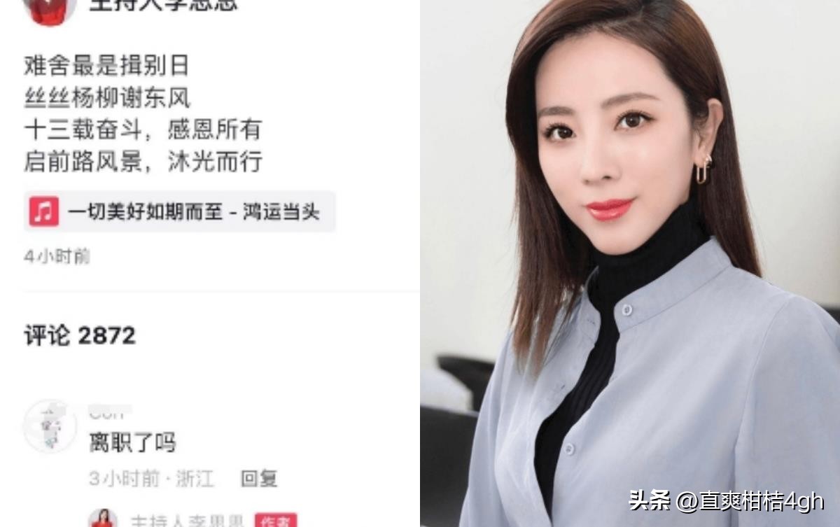 Li Sisi officially announced her resignation from CCTV. Recent photos ...