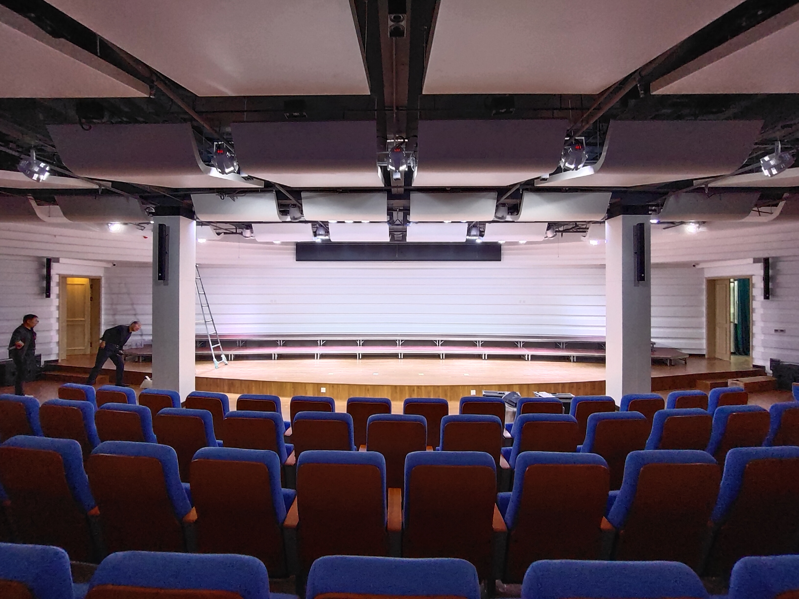 What are the audio equipment in the multi-function hall - iNEWS