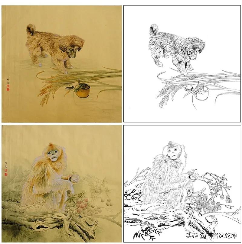 Twelve sketches of Sun Xizhi's meticulous painting of the Chinese ...
