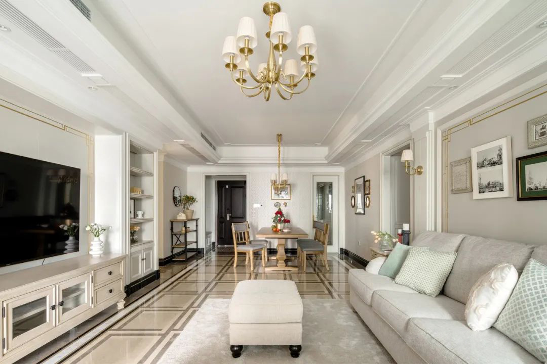 140-square-meter simple American-style four-room, super warm and fresh ...