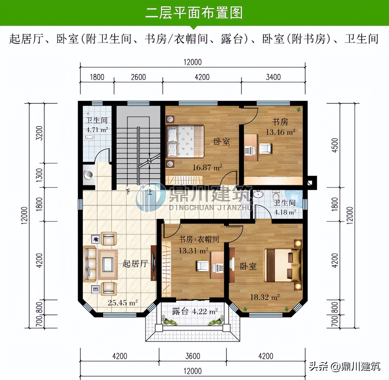 12m x 12m three-storey villa with double terraces, spacious entrance ...