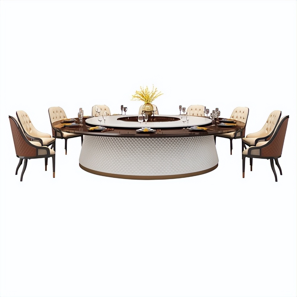 Hotel 18 to 20 people electric rotating turntable dining table large ...