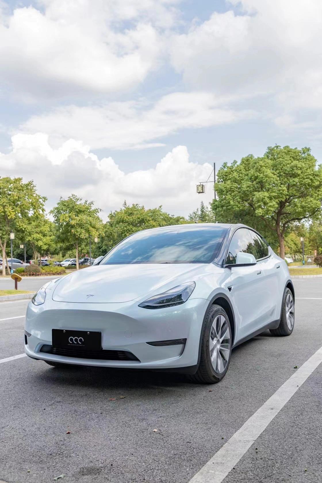 Tesla model 3 Diffuse Color Changing Film Gradient Bright Surface Smart ...