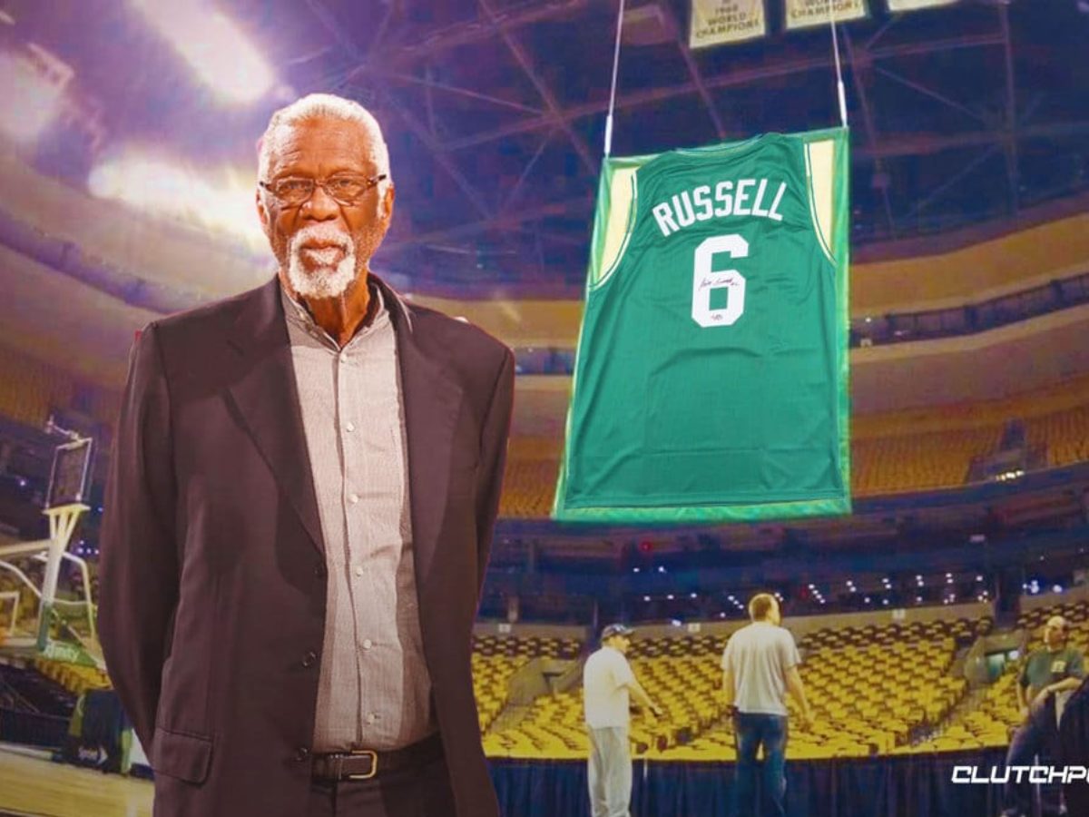 All NBA retired No. 6 jersey!What is Russell on?James didn't make a ...