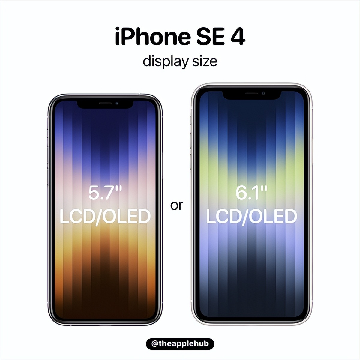 iPhone SE4 appearance rendering exposure, two sizes, the familiar ...