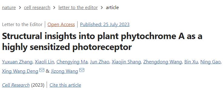 Revealing the molecular mechanism of the high photosensitivity of plant ...
