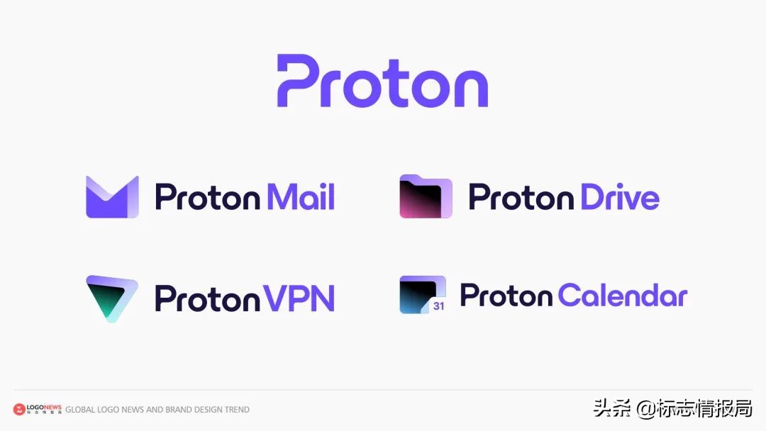 ProtonMail updated brand LOGO, unified product icon - iNEWS