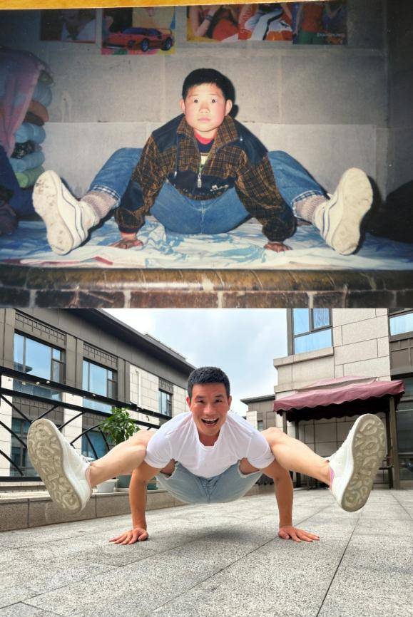 Xie Mengwei posted a comparison photo of his childhood, he was still ...