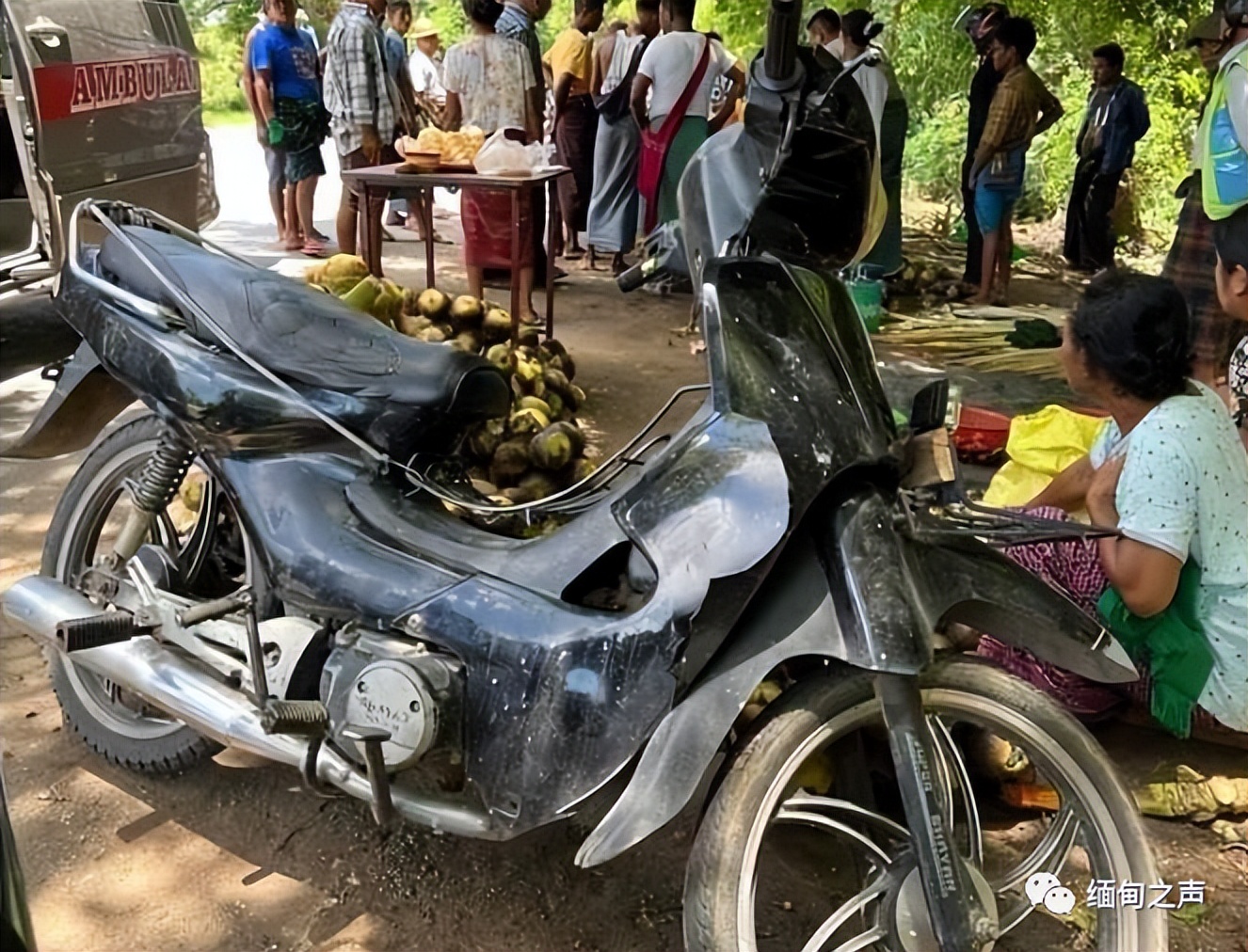 A motorcycle thief in Myanmar lost control and killed a person on the ...