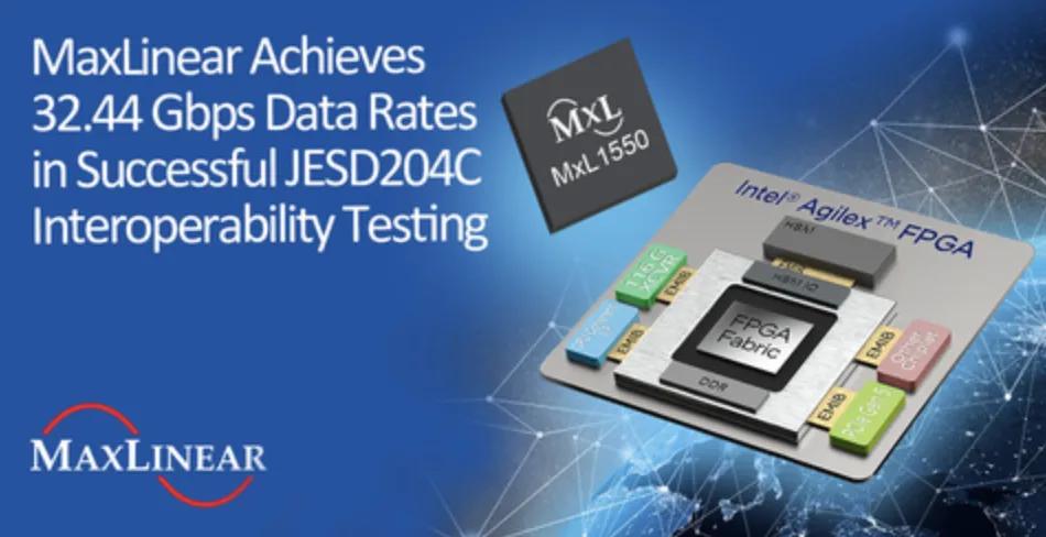 MaxLinear Successfully Achieves 32.44Gbps Data Rate in JESD204C ...