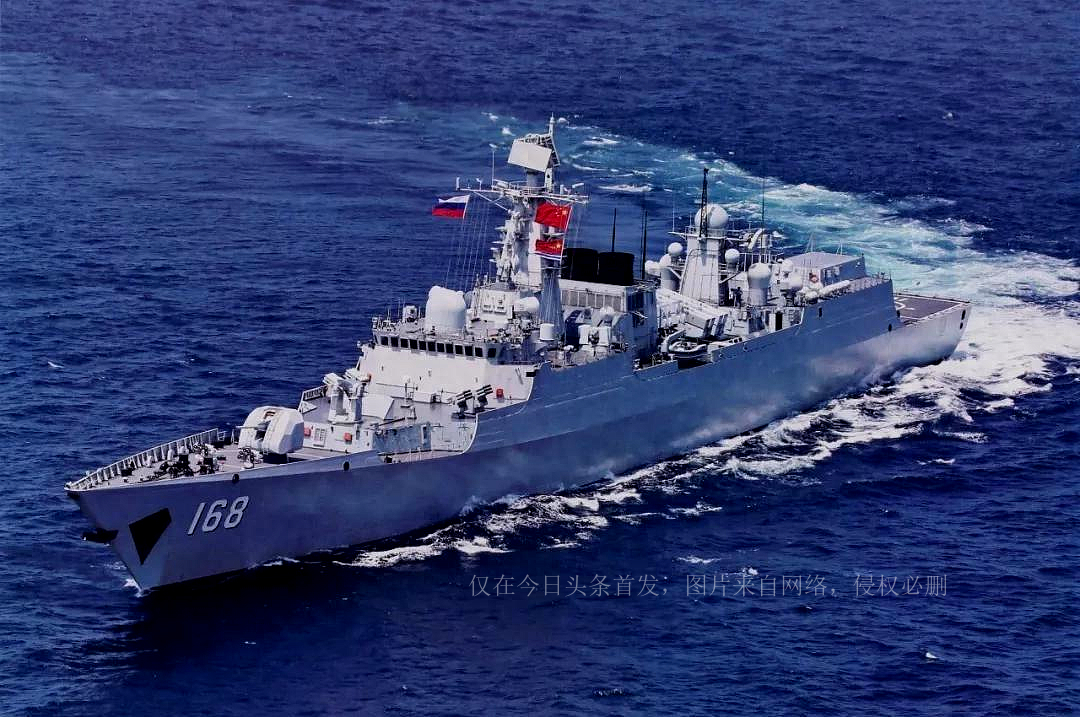 Another large 054A Navy 168 ship has completed its modification and is about to return. The ...