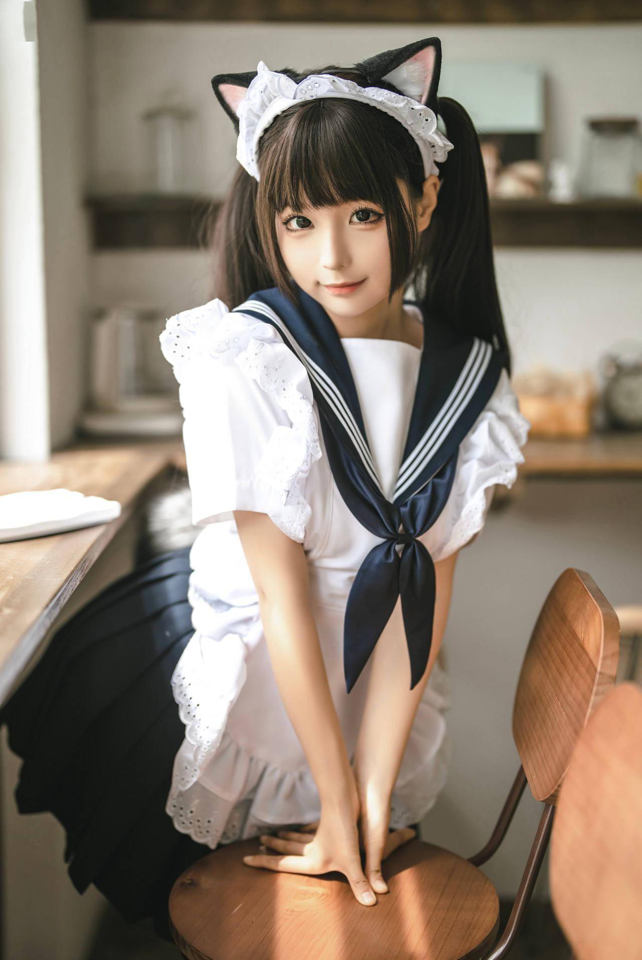 Cat maid photo, who said that only the second dimension can have it ...