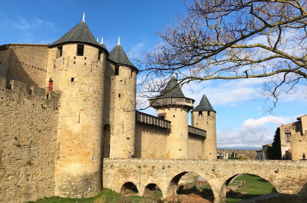 Carcassonne Castle, the most famous protected fortress in France, has a ...