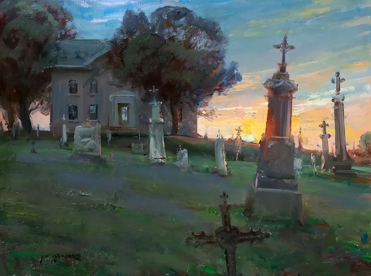 The oil painting landscape of American painter Daniel F.Gerhartz is so ...