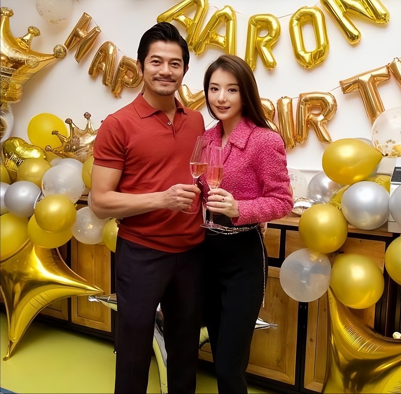Aaron Kwok's wife Fang Yuan celebrated her birthday with champagne in ...